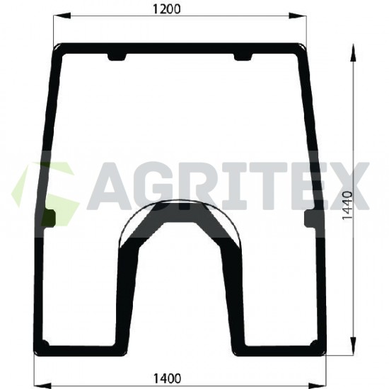 Front glass John Deere L166877, L173349, L213348 - Glass