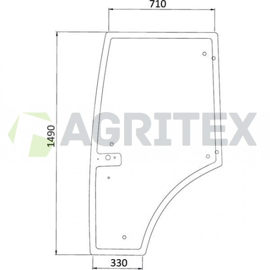 Door glass left Claas 7700073324, 7700044195 - Glass