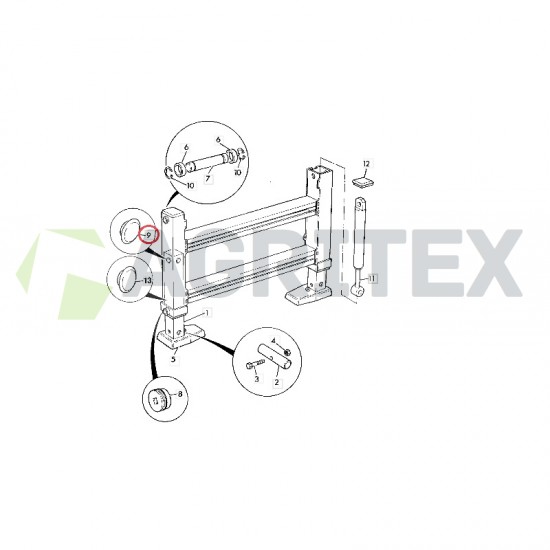 Waer pad, upper 6mm JCB 331/20552 - Pins, Bushings, Wear Pads