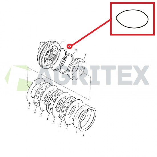 Brake seal JCB 813/50014 - Brakes system