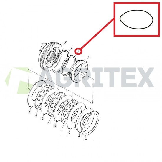 Brake seal JCB 813/50015 - Brakes system