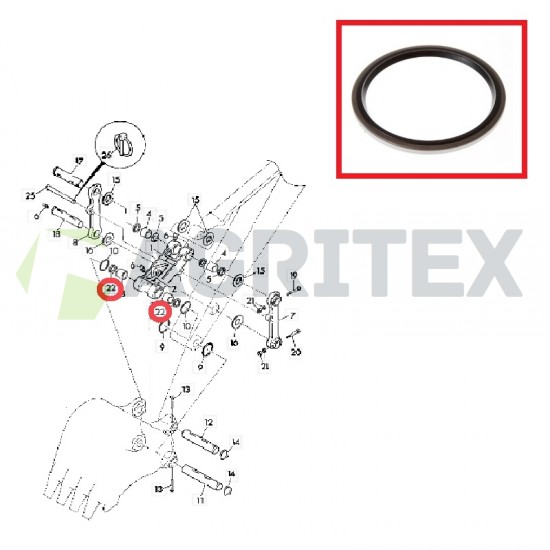 Blīvslēgs 85x100x5 JCB KHV0102