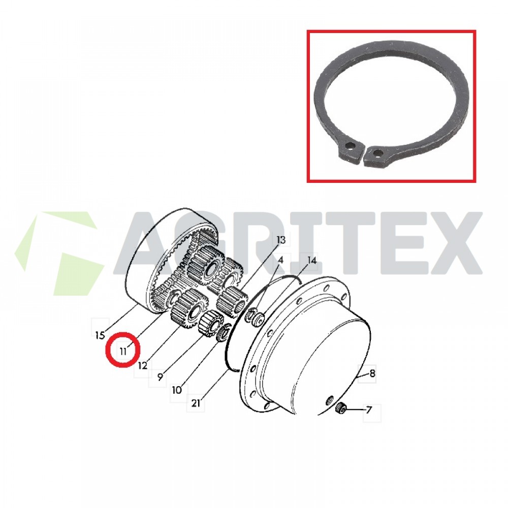 Circlip JCB 2203/0054