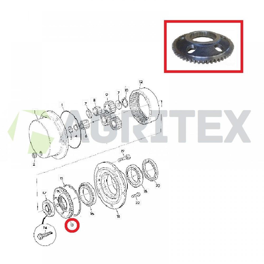 Carrier annulus ring JCB 453/04402
